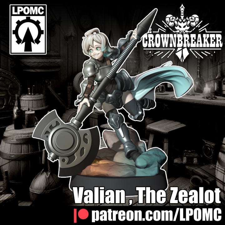 3D Printable Valian , The Zealot by LPOMC